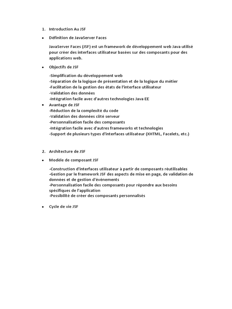 Introduction Au JSF | PDF | Internet | Internet et Web