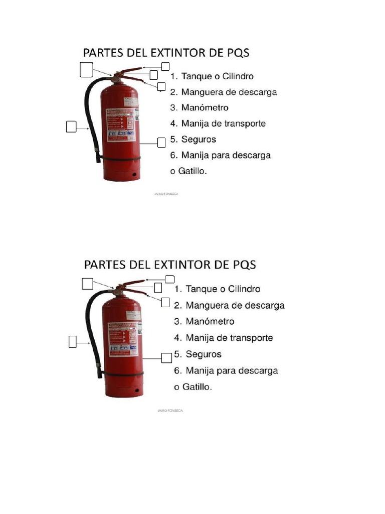 Ejercicio Partes Del Extintor | PDF