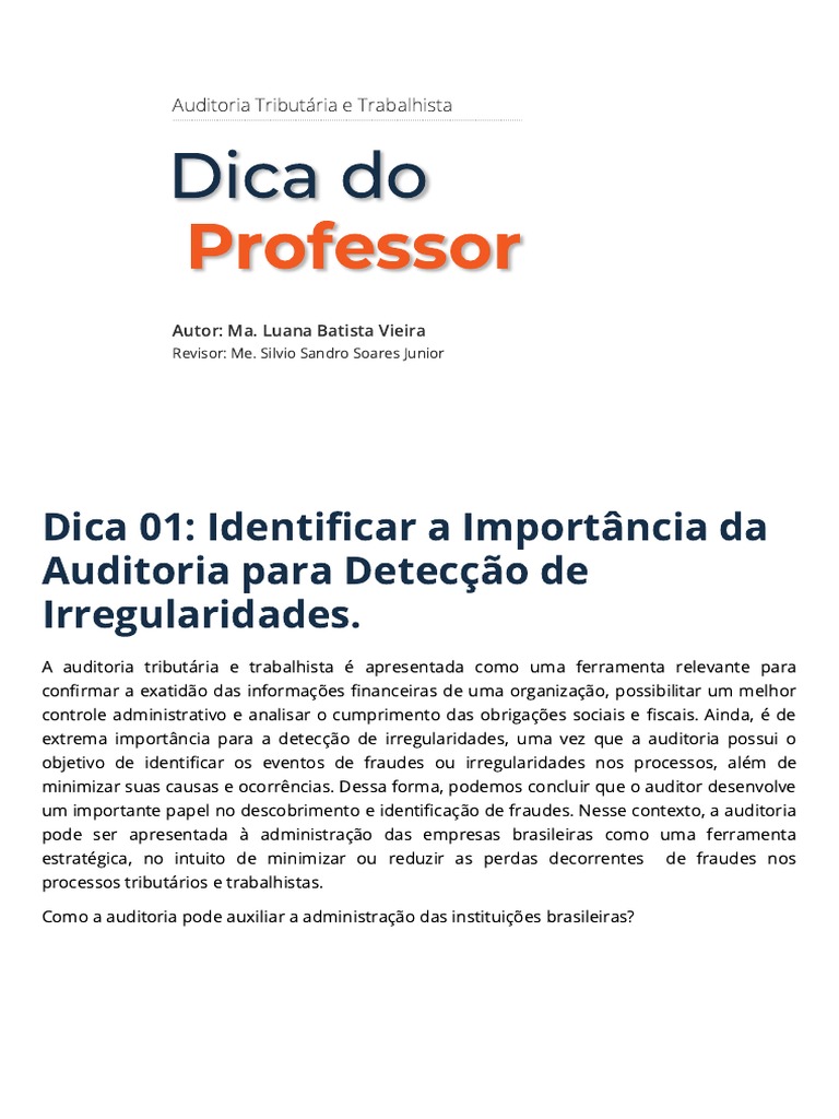 Dica 1 | PDF
