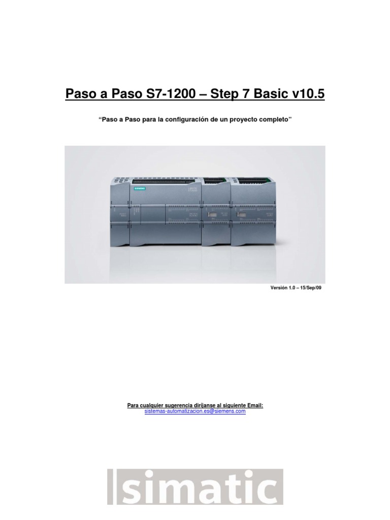 Manual Step 7 Basic 10 5 Para S7 1200 Pdf Ventana Informática
