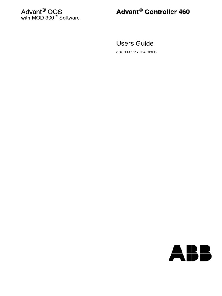 3BUR000570R401B - en Advant Controller 460 User S Guide | PDF | Input ...