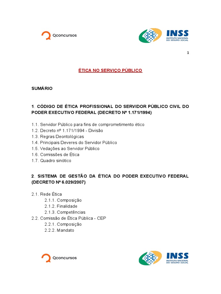 ética No Serviço Público Pdf Administração Pública Serviço Civil