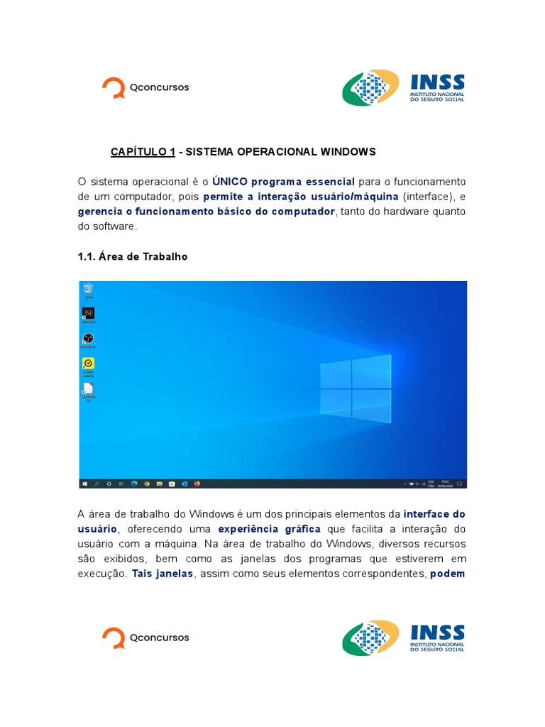 Introdução ao Windows: Interface e Recursos | PDF | Computação em nuvem ...