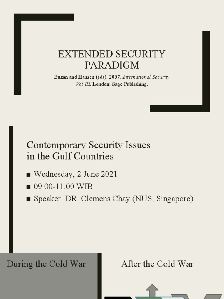 Extended Security Paradigm | PDF | International Security ...