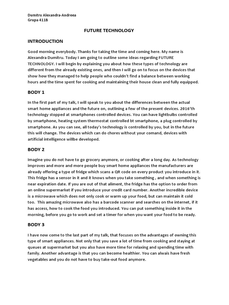 Future Technology | PDF | Refrigerator | Smartphone