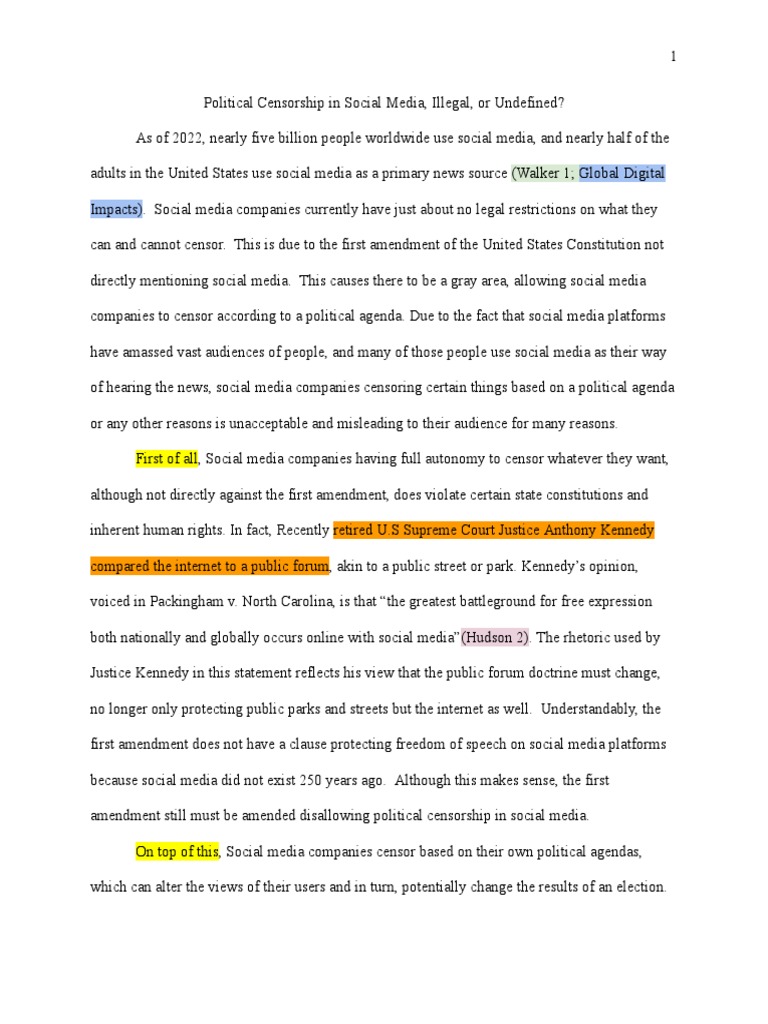 Research Paper | PDF | First Amendment To The United States ...