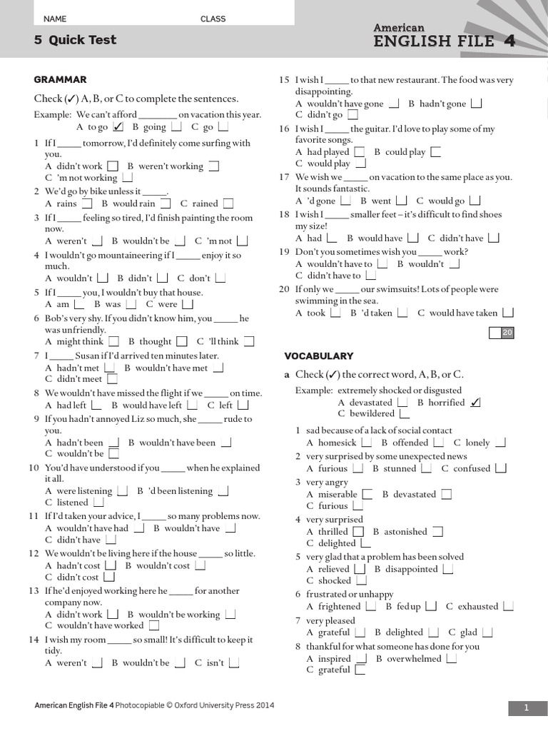 AEF4-File5-Quick-Test (WWW - Languagecentre.ir) | PDF