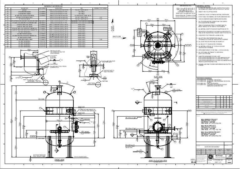 Nozzle Schedule: General Notes | PDF | Pipe (Fluid Conveyance ...