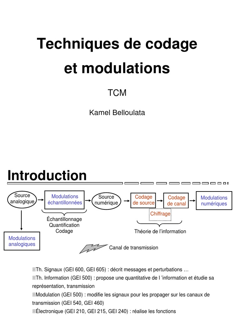 Techniques de codage et modulations | PDF | Sécurité de la couche de ...