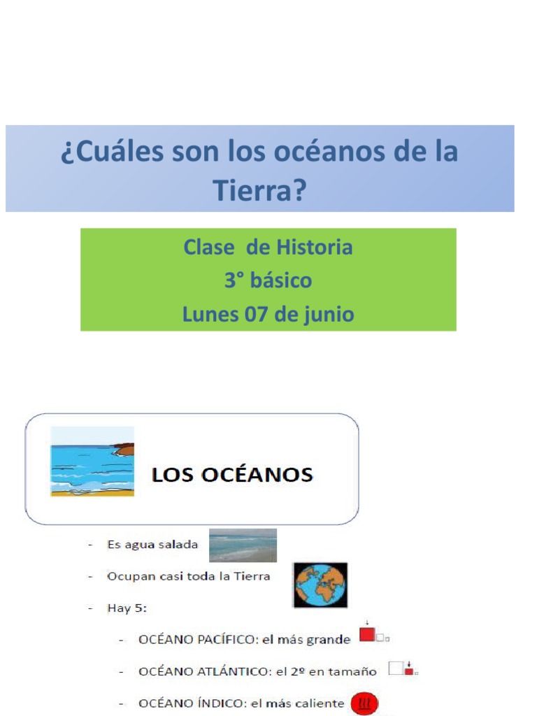 Nombres de los océanos de la Tierra | PDF | Estudios de idiomas ...