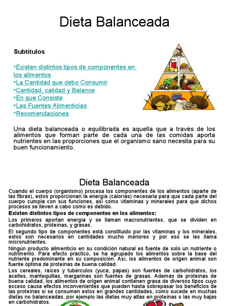 Guía Completa de Dieta Balanceada | PDF | Dieta | Alimentos