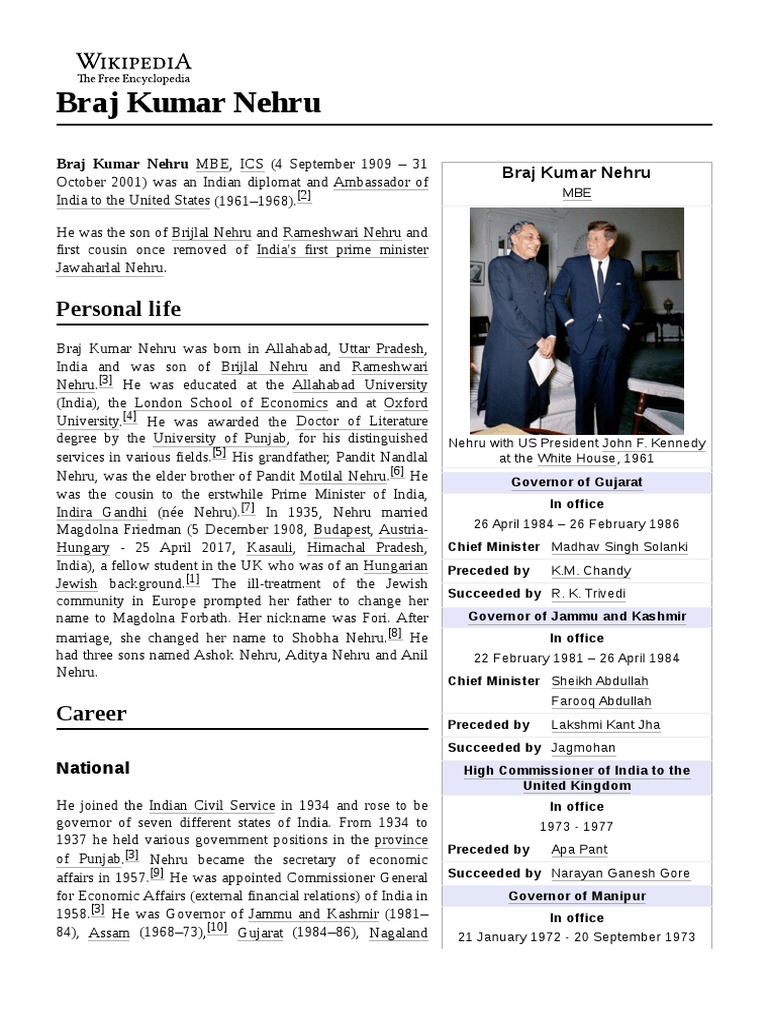 Braj Kumar Nehru | PDF | Government Of India | Politics Of India Braj Kumar Nehru | PDF | Government Of India | Politics Of India