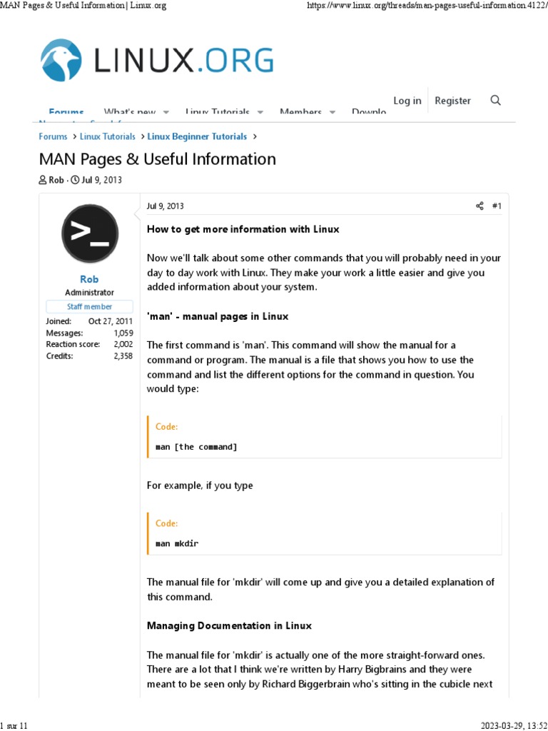 MAN Pages & Useful Information: Log in Register What's New Linux ...
