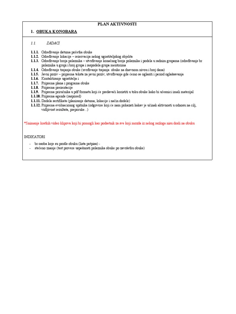 Obuka Konobara | PDF