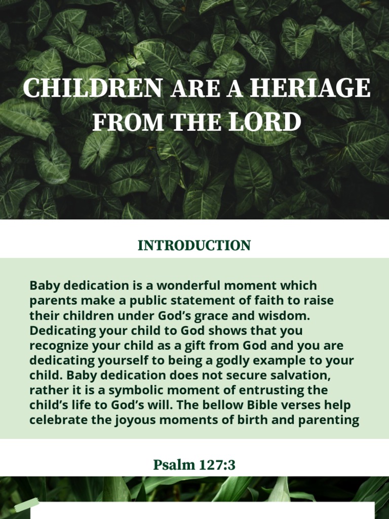 Child Dedication | PDF