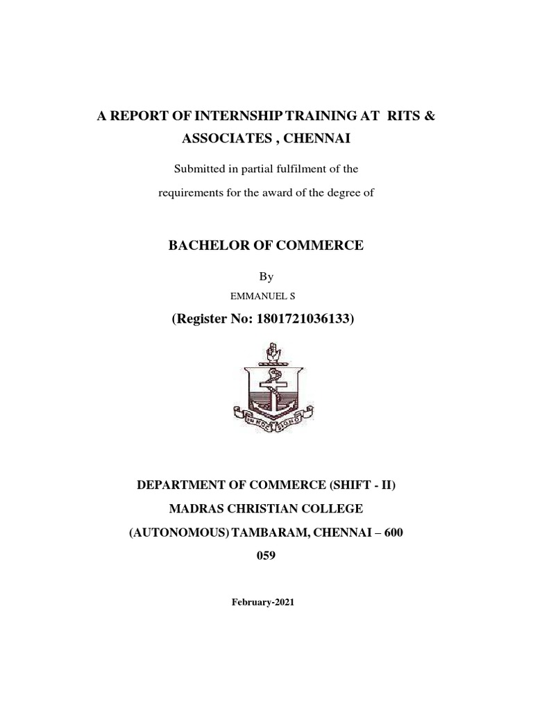 Internship Taxation Report | PDF | Audit | Financial Audit