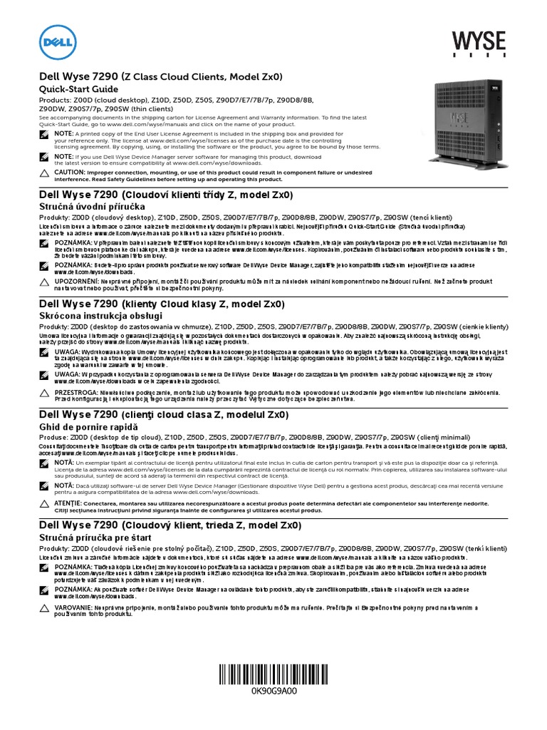 Wyse-Z90d7 - Setup Guide - Ro | PDF