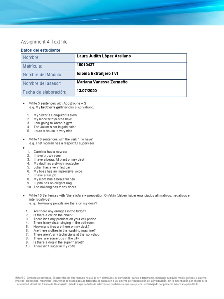 Lopez Laura Assignment 4 Text File | PDF