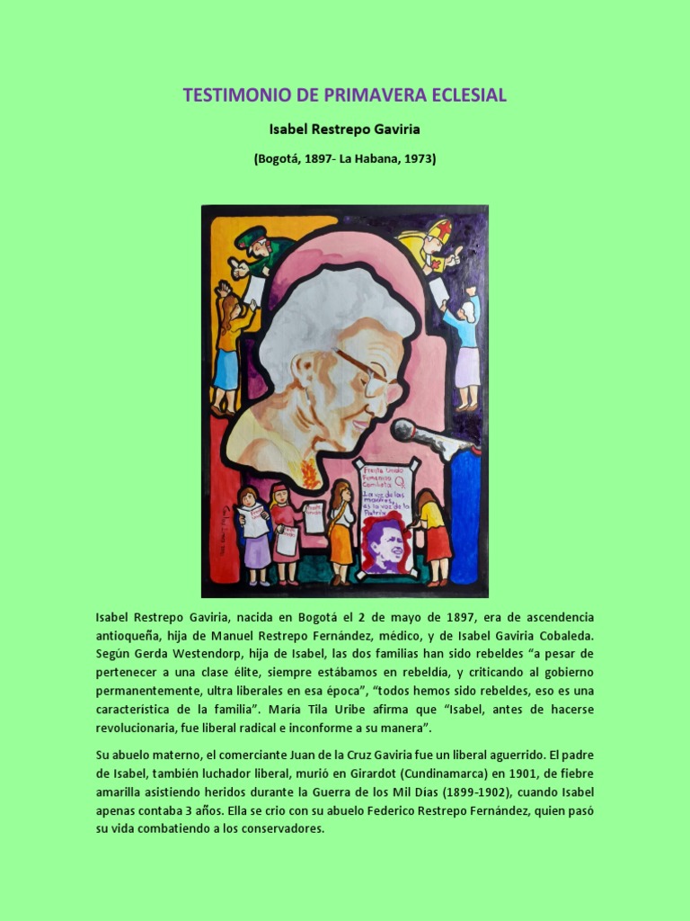 Isabel Restrepo Gaviria | PDF | Fidel Castro | Colombia