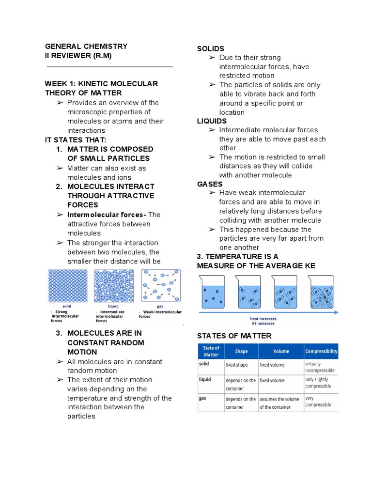 Gen Chem Ii Reviewer | PDF | Intermolecular Force | Solubility