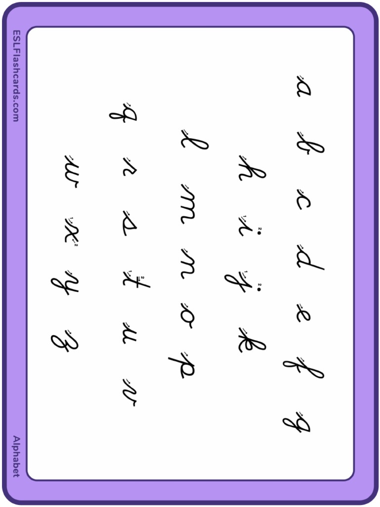 Full Alphabet Cursive | PDF