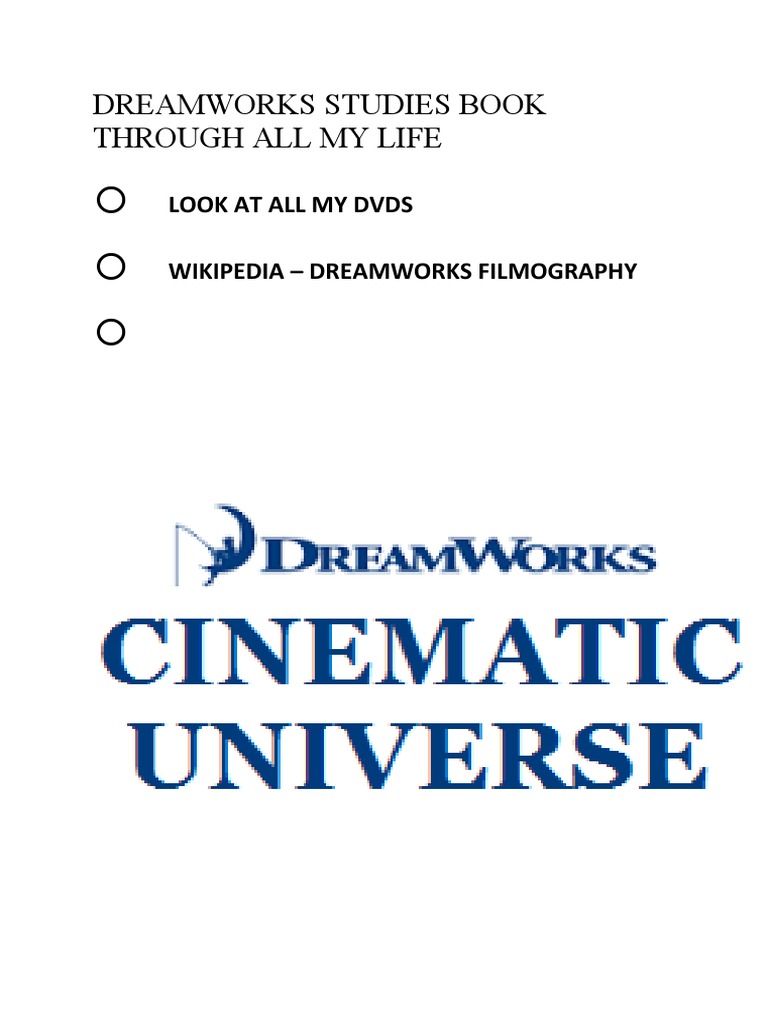 Dreamworks Studies Book Through All My Life | PDF