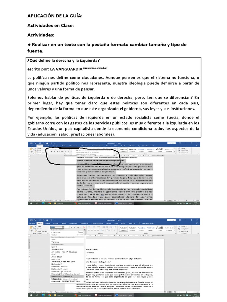 Guía para aplicar formatos de texto en documentos | PDF