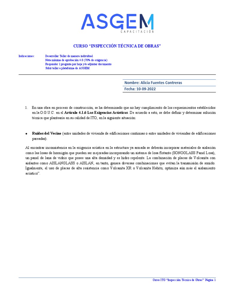 Taller Evaluado | PDF | Paneles de yeso Taller Evaluado | PDF | Paneles de yeso