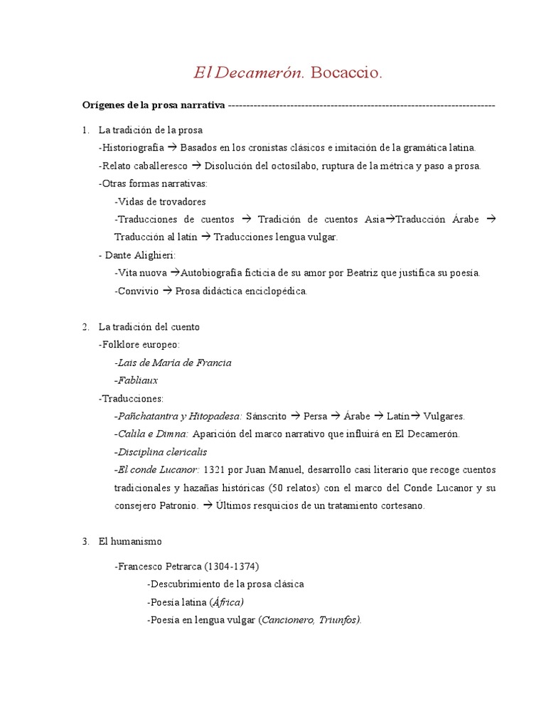 El Decamerón | PDF | Giovanni Boccaccio | Literatura europea