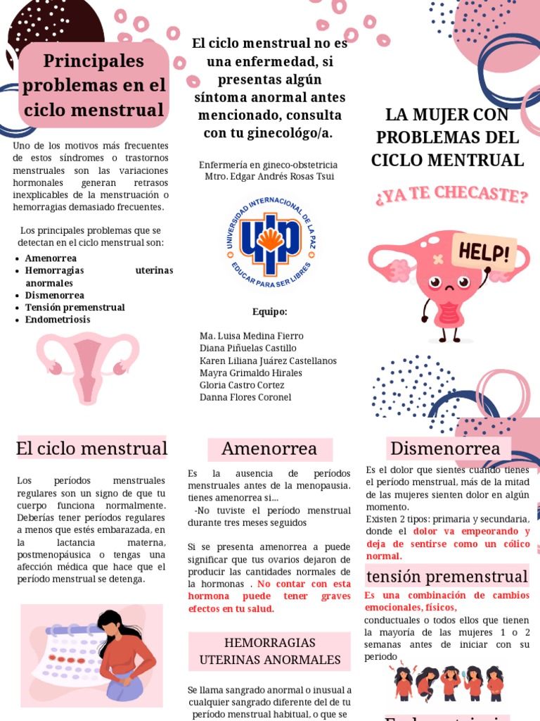 Triptico Final | PDF | Menstruación | Ciclo menstrual