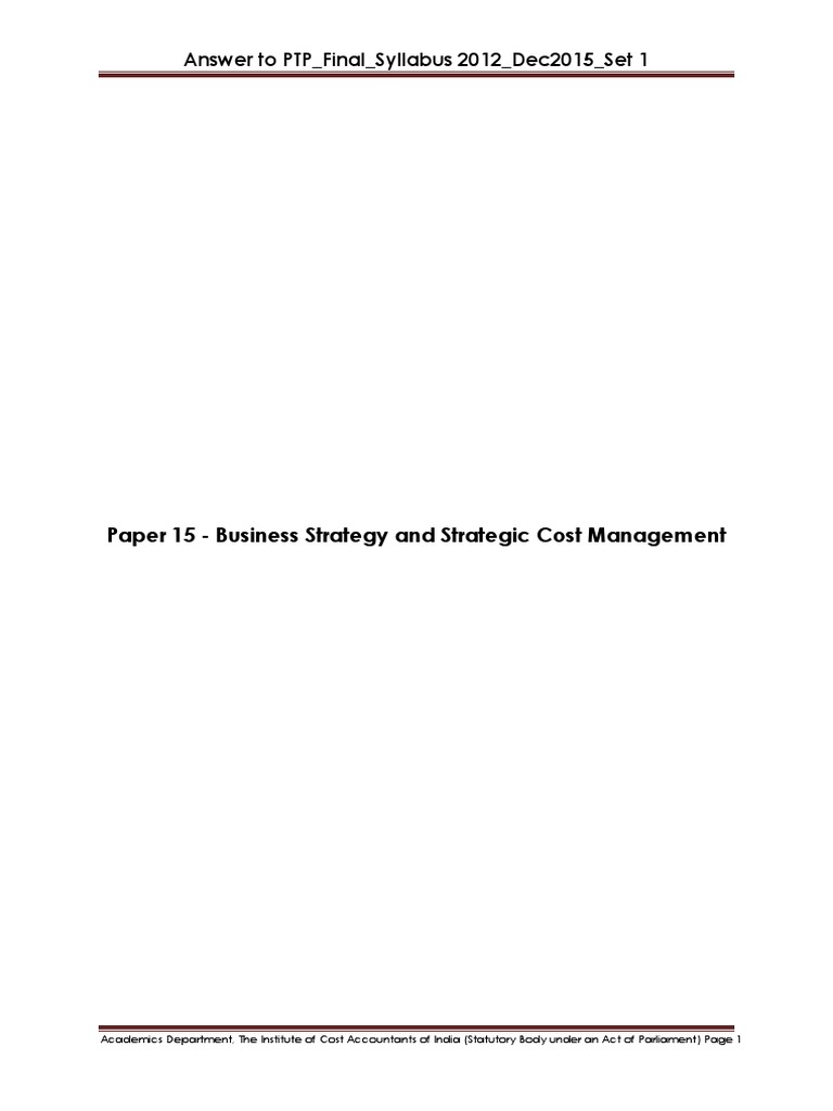 Paper15 Solution | PDF | Strategic Management | Economies