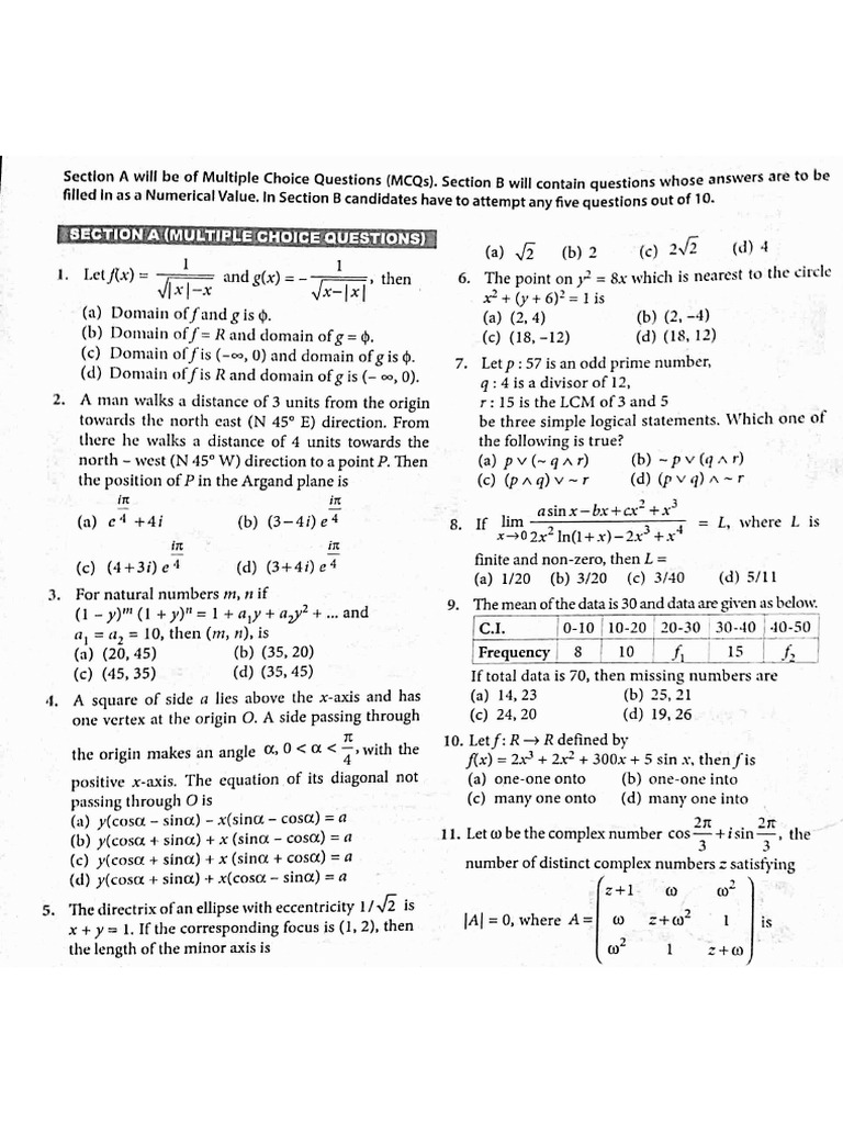 Jee Mains Mock Test | PDF