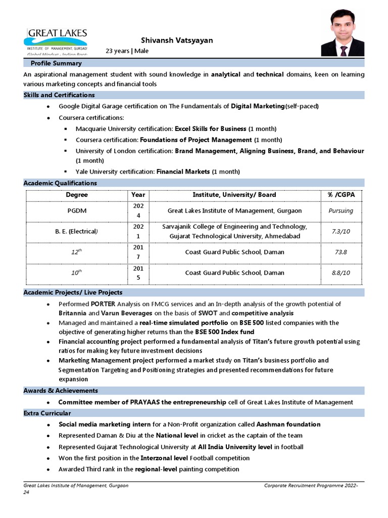 P221a051 CV | PDF | Business Economics | Business