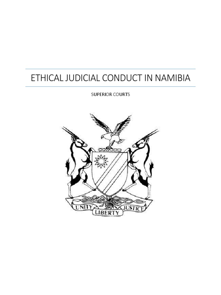 Ethics in Judicial Service Namibia | PDF | Judicial Disqualification ...