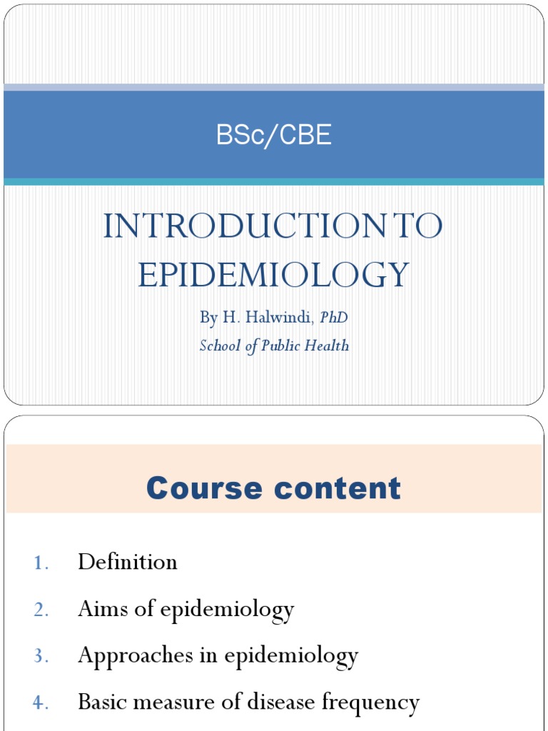 1 Introduction To Epidemiology | PDF | Epidemiology | Incidence ...