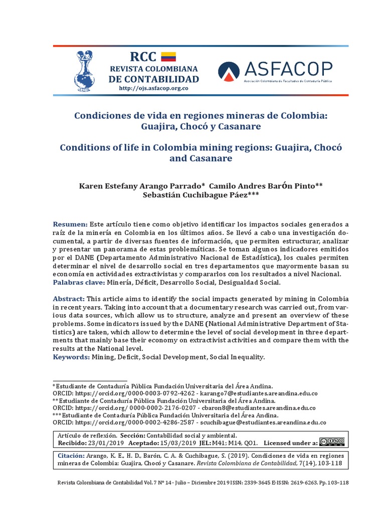 Ok-Mc-2019 155-Texto Del Artículo-288-1-10-20191219 | PDF | Colombia | Desigualdad social