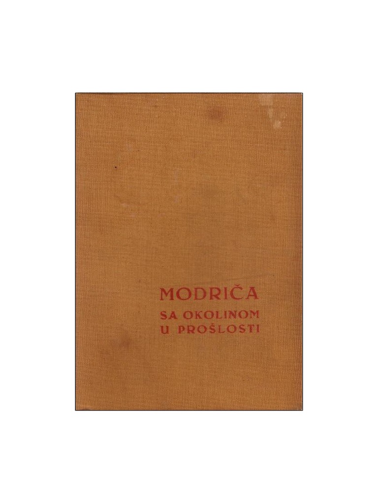 Modriča Sa Okolinom U Proslosti Modrica 1986 | PDF