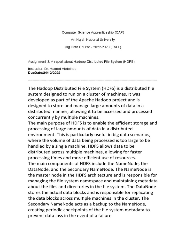 Computer Science Apprenticeship Bigdata Assignement3 | PDF | Apache ...