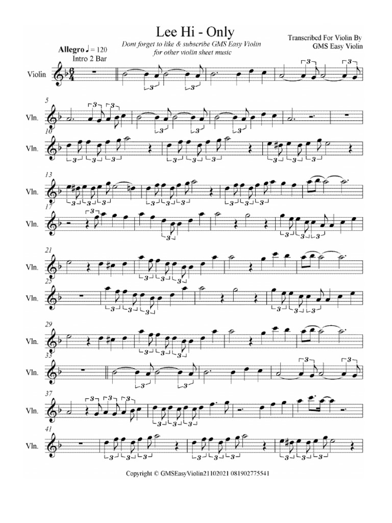 Lee Hi Only GMS Cover | PDF