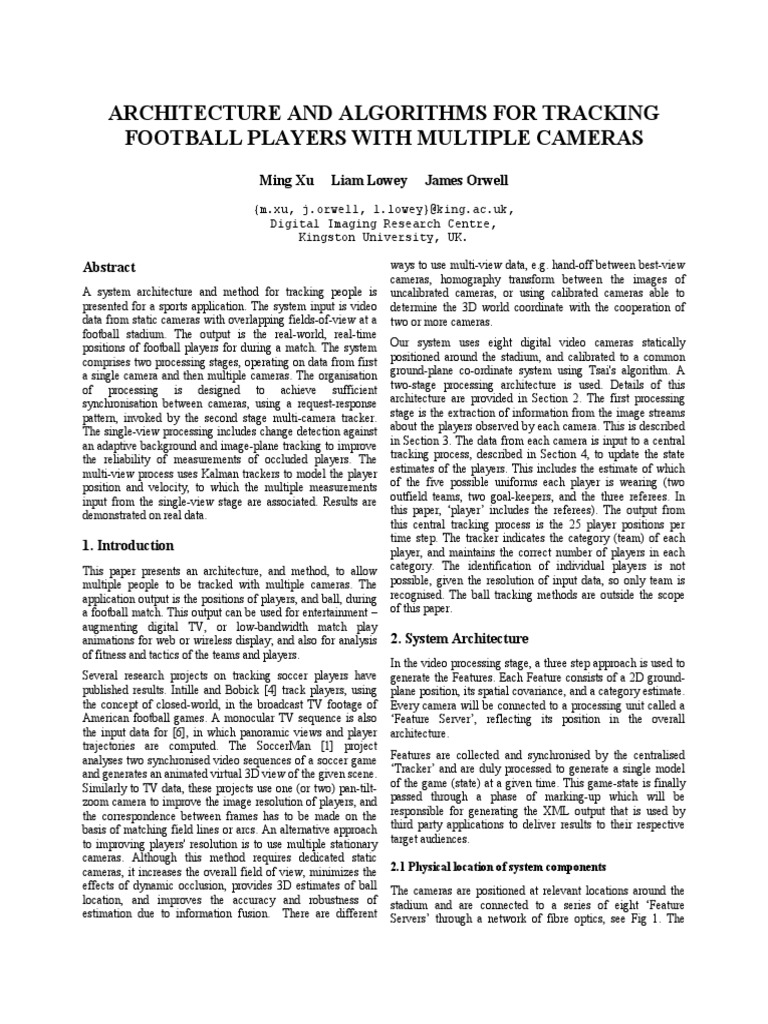 Architecture and Algorithms For Tracking Football Players With Multiple ...