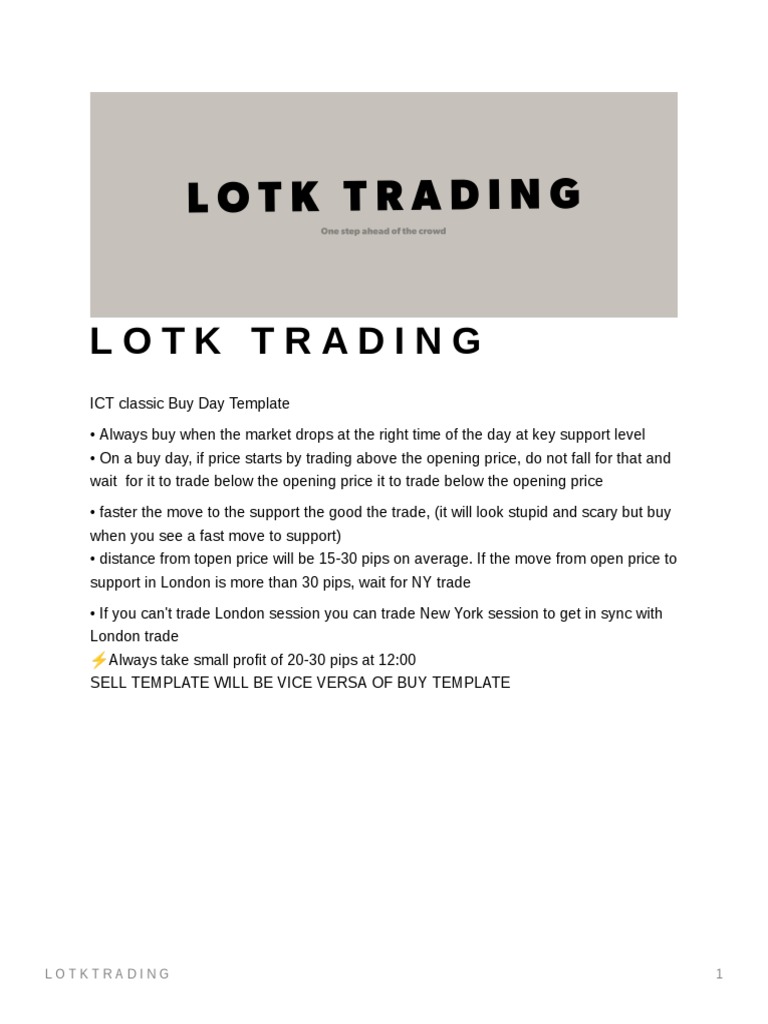 Lotk Trading: Lotktrading 1 | PDF | Market Liquidity | Prices