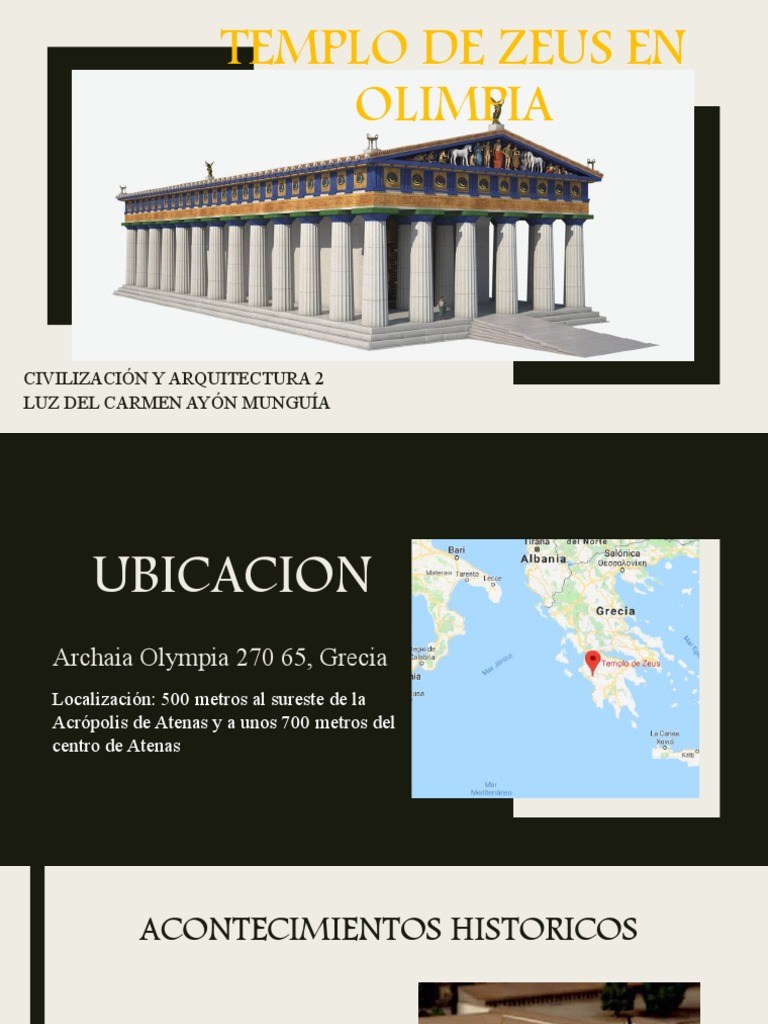 Templo de Zeus en Olimpia: Historia y Arquitectura | PDF | Diseño arquitectonico | Arquitectura