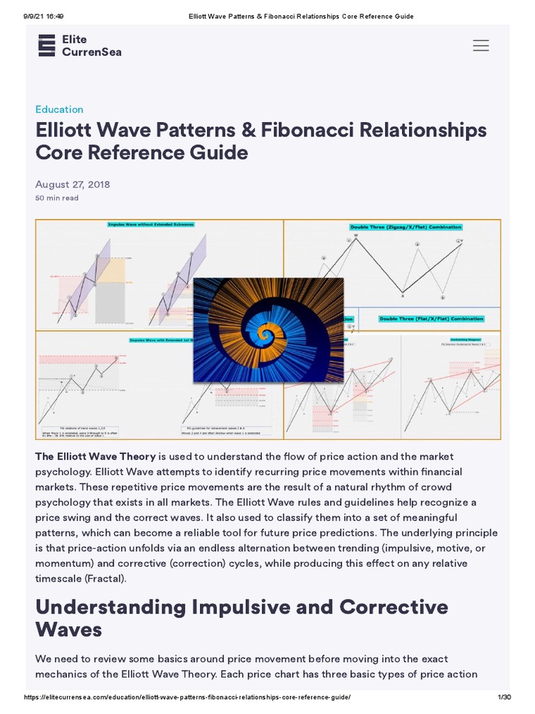 Elliott Wave Patterns & Fibonacci Relationships Core Reference Guide ...