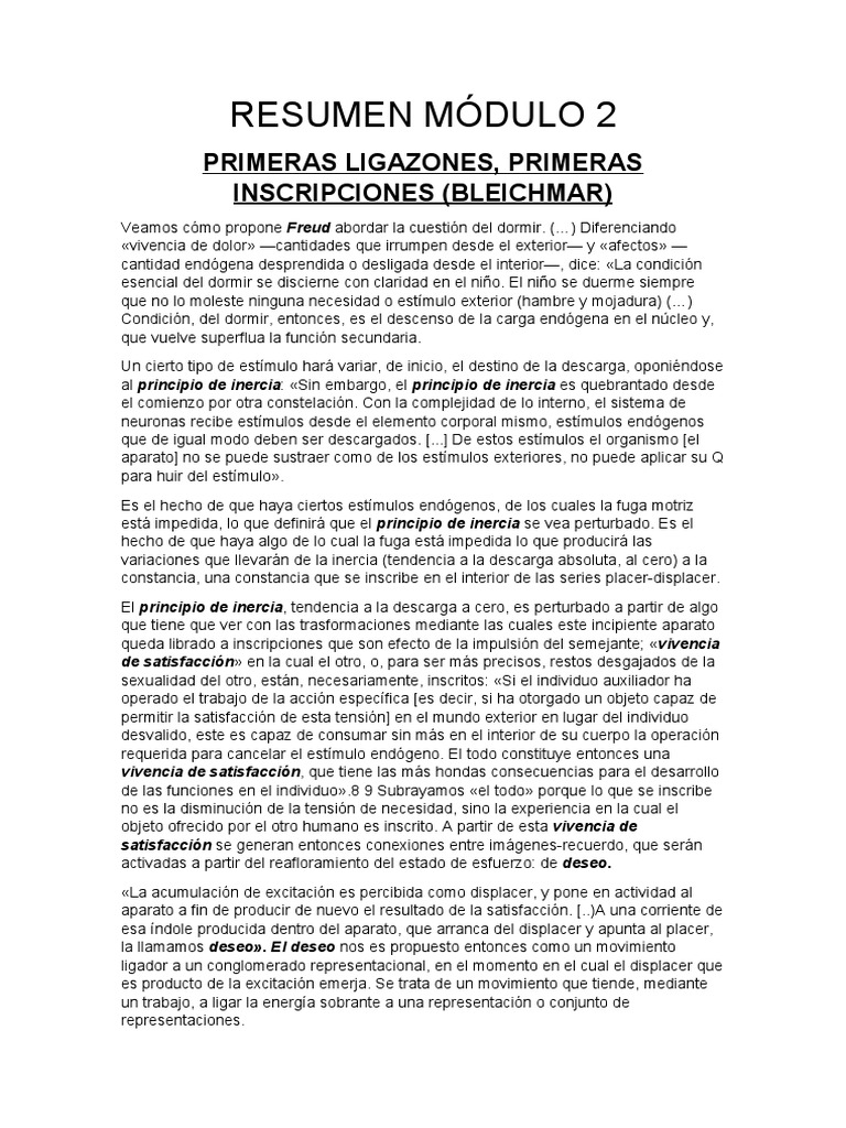 Resumen Módulo 2 | PDF | Teoría de apego | Comportamiento