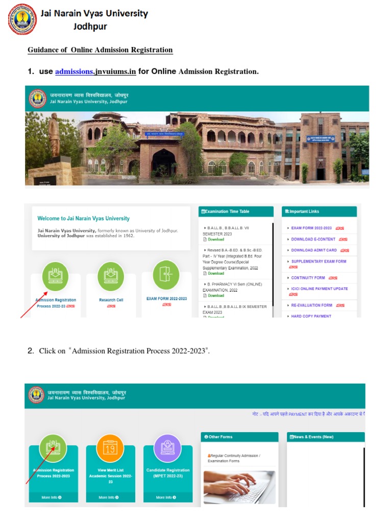 Instruction_preadmission_JNVU_New | PDF | Software | Computing