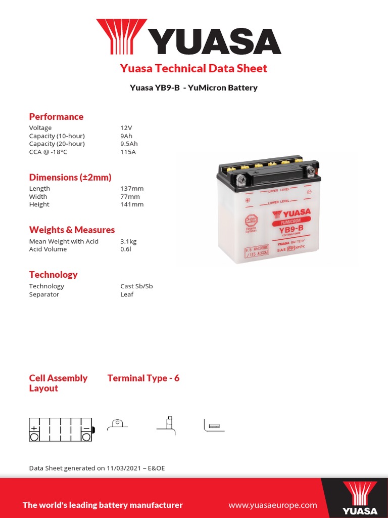 Yb9-B Datasheet | PDF
