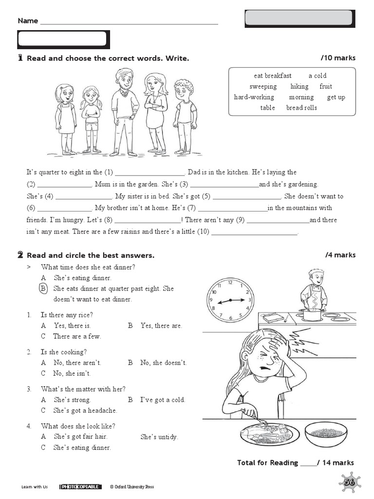 LWU 4 Term 3 Challenge Test | PDF | Food And Drink