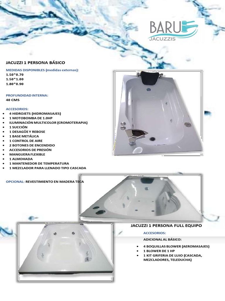 Catalogo Final Jacuzzis | PDF | Gases