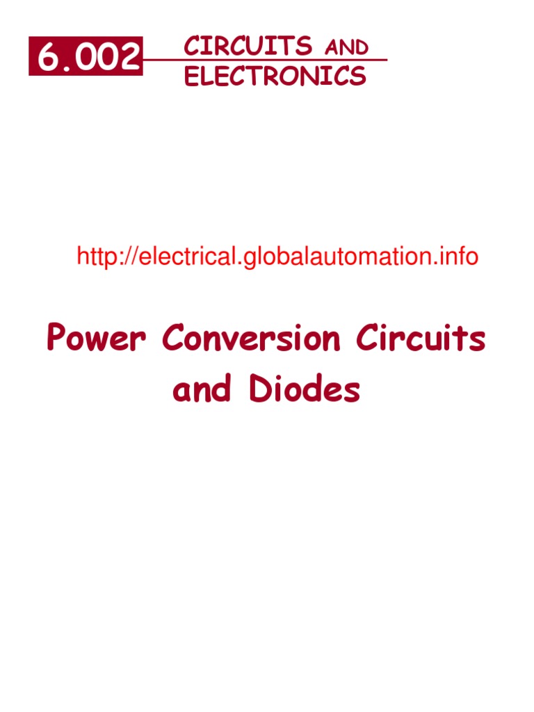 Power Conversion Circuits and Diodes | PDF | Rectifier | Electrical Network