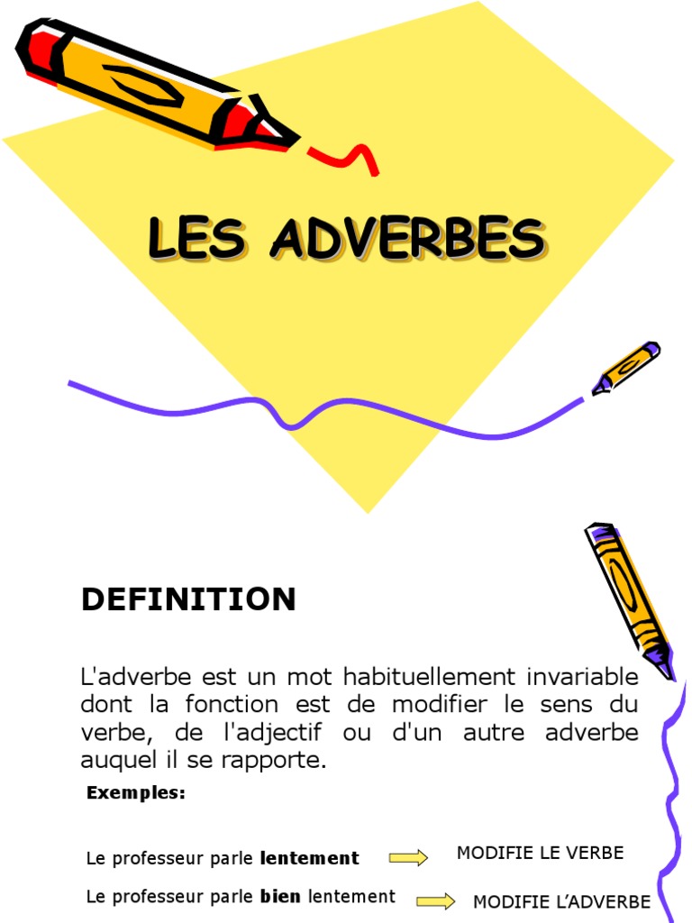 Les Adverbes | PDF